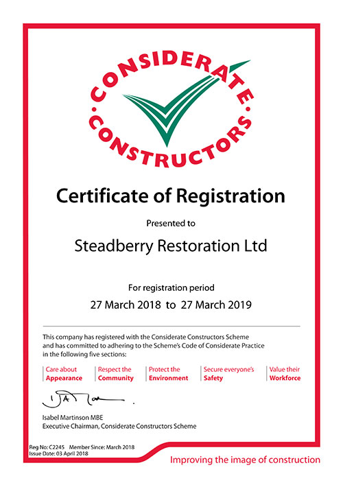Accreditations - Steadberry